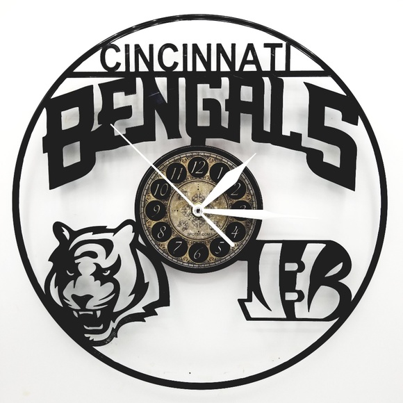 SPOT51.COM | Wall Decor | Cincinatti Bengals Vinyl Record Clock | Poshmark